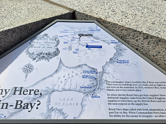 This historical map reminds us that Put-in-Bay's strategic location shaped American history, not just vacation memories.