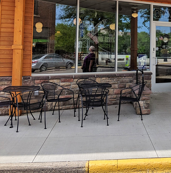Outdoor seating invites you to savor your treats while watching small-town life unfold at its own gentle pace.
