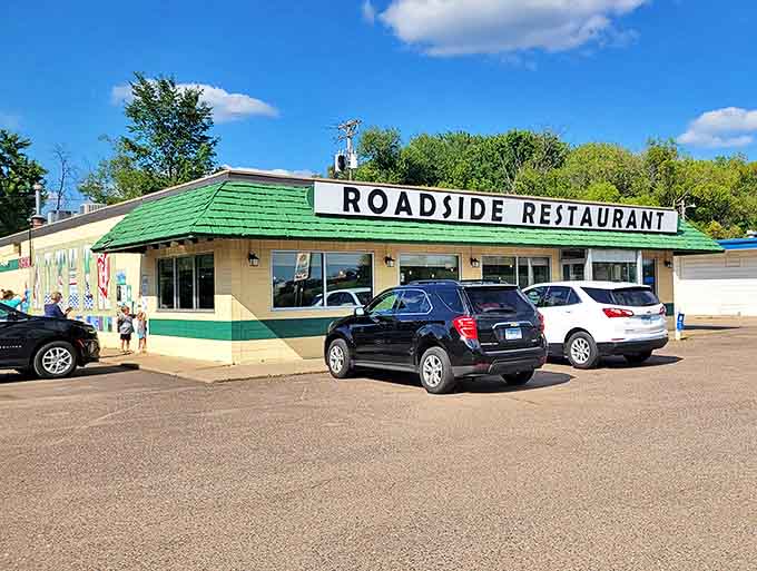 The unassuming exterior might not scream "food destination," but locals know this parking lot fills up faster than a pancake soaks up syrup.