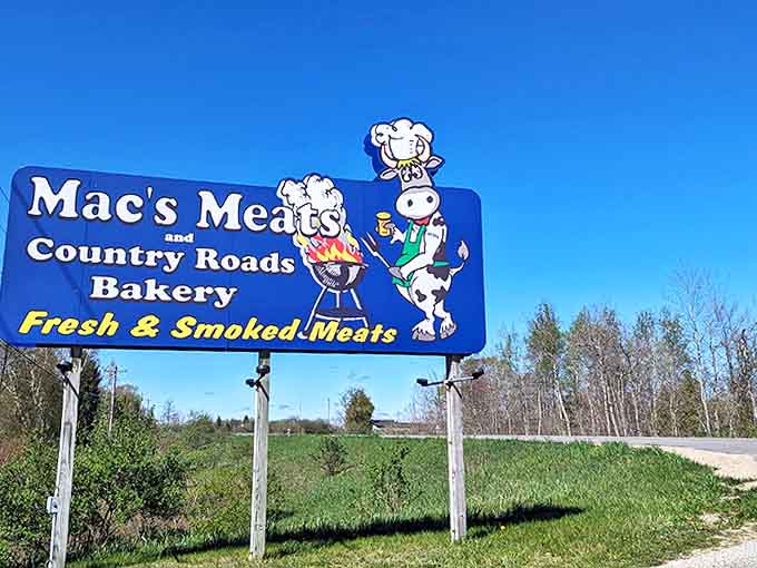 The roadside sign that serves as a beacon to hungry travelers &ndash; follow it to find where meat expertise and pastry perfection live under one roof.