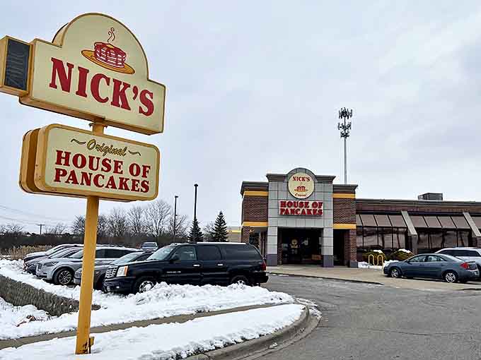 The iconic sign stands tall against the Michigan sky, a landmark for locals and a discovery waiting for visitors.