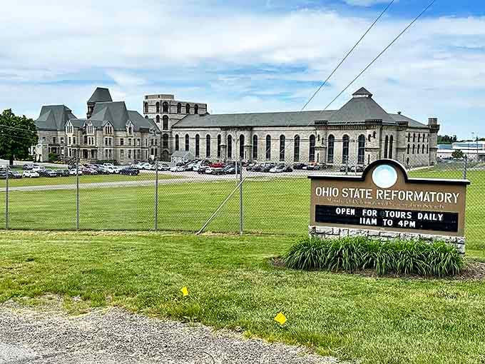 "Historic Buildings 1905" &ndash; this weathered sign tells the story in four simple words, asking for respect for this industrial time capsule.