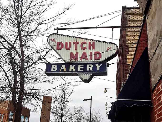 The vintage Dutch Maid sign has guided hungry travelers for generations &ndash; like a sugar-powered lighthouse on a sea of ordinary bakeries.