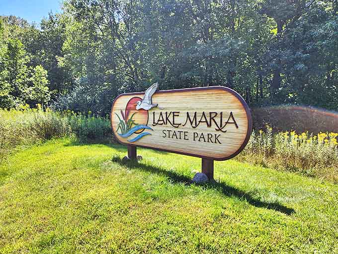 The park's welcoming sign stands as a portal between worlds &ndash; step beyond it and watch your everyday stresses begin to melt away.