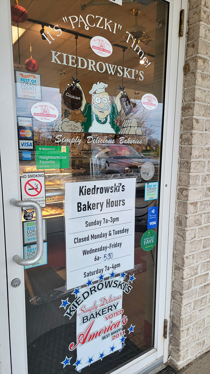 It's Pączki Time! proclaims the door &ndash; a rallying cry for pastry enthusiasts and a promise of Polish perfection within these brick walls.