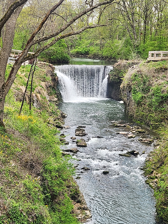 Cedar Cliff Falls in its full glory &ndash; where gravity and water collaborate to create a masterpiece that changes with every passing second.