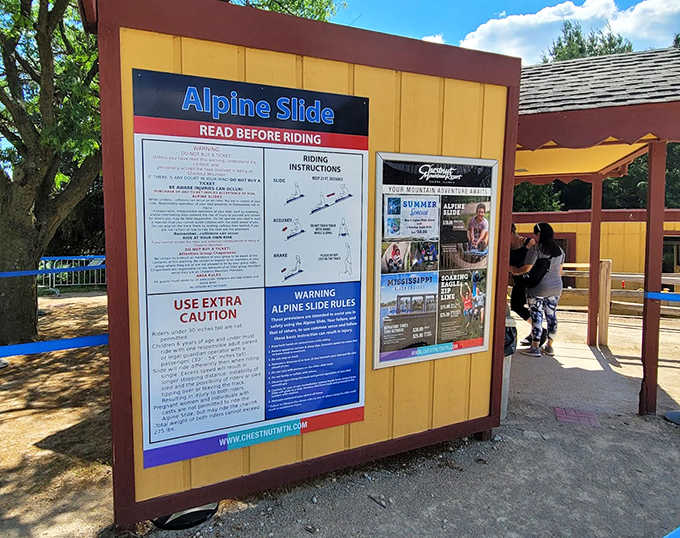 Safety instructions that nobody reads until after their first too-fast run &ndash; when suddenly those brake tips seem important.