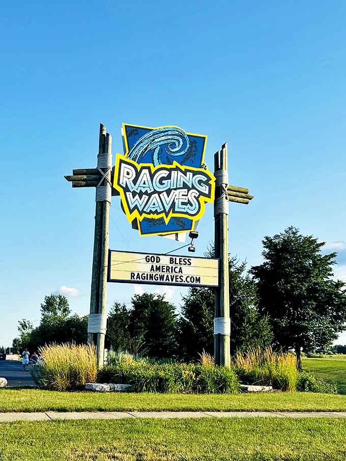 The beacon that signals to overheated Illinoisans that relief is just beyond these gates, no ocean or passport required.