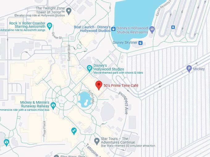 16. 50s prime time cafe 10 map