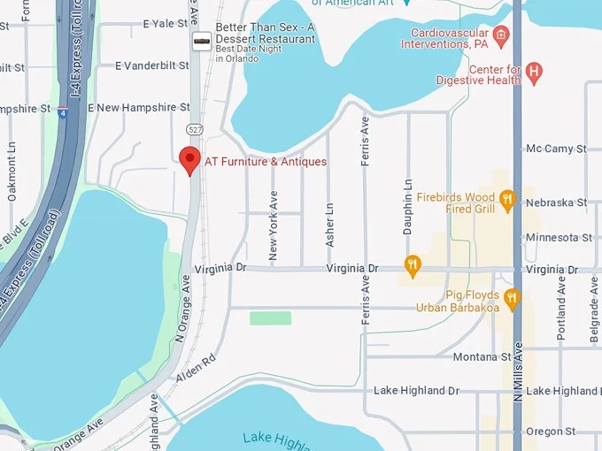 16. a t furniture antiques 10 map