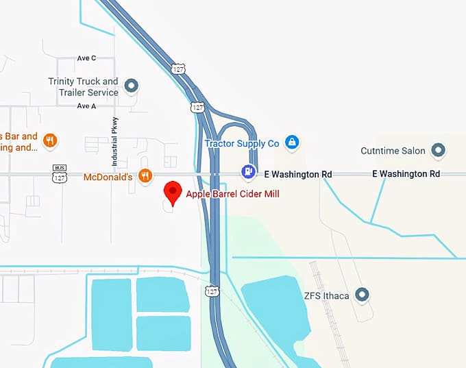 16. apple barrel cider mill map