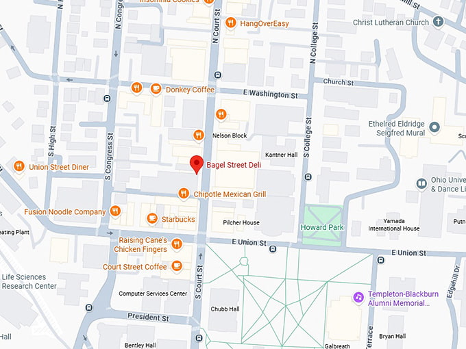 16. bagel street deli (athens) map