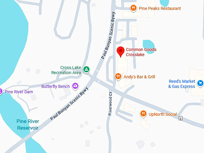 16. common goods crosslake (crosslake, mn) map