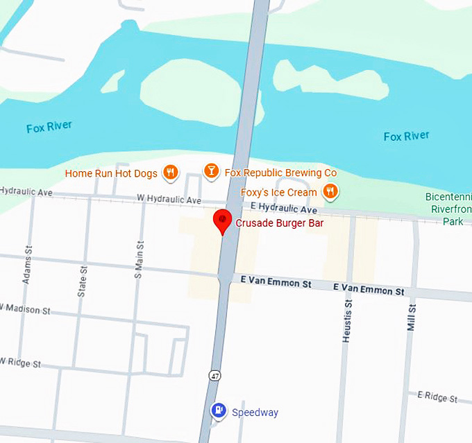 16. crusade burger bar (yorkville, il) map