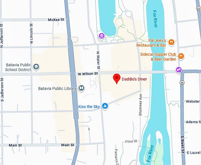 16. daddio's diner (batavia, il) map