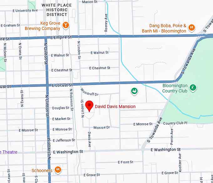 16. david davis mansion (bloomington, il) map