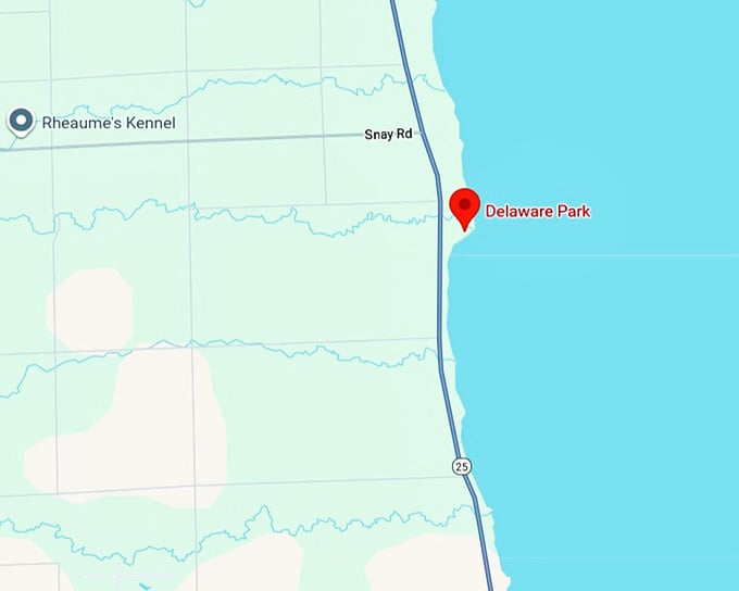 16. delaware park (palms, mi) map