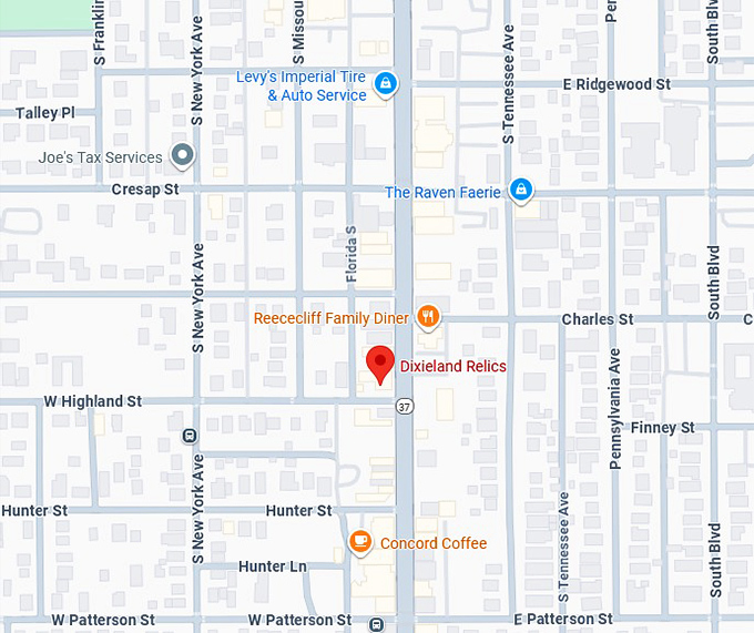 16. dixieland relics (lakeland, fl) map