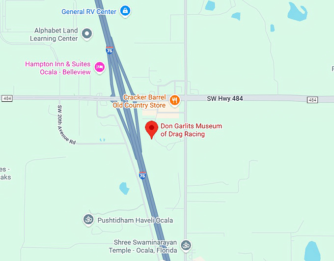 16. don garlits museum of drag racing map