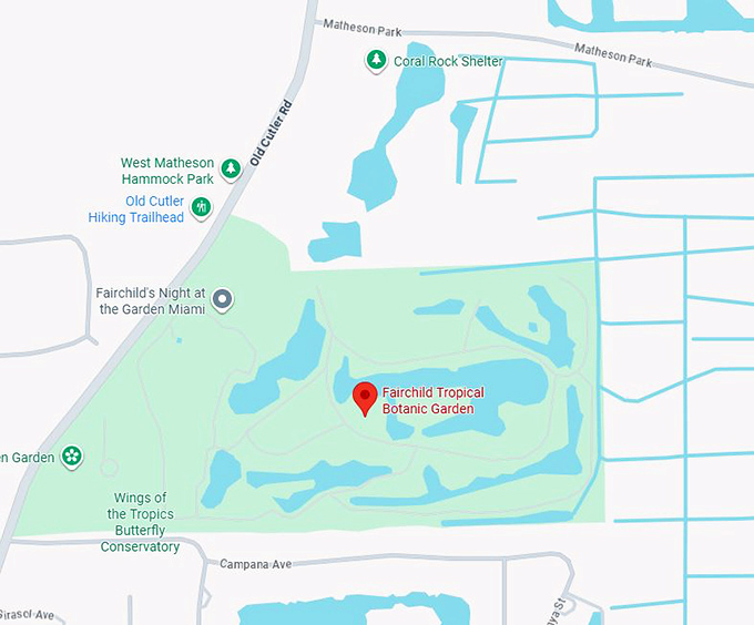 16. fairchild tropical botanic garden map