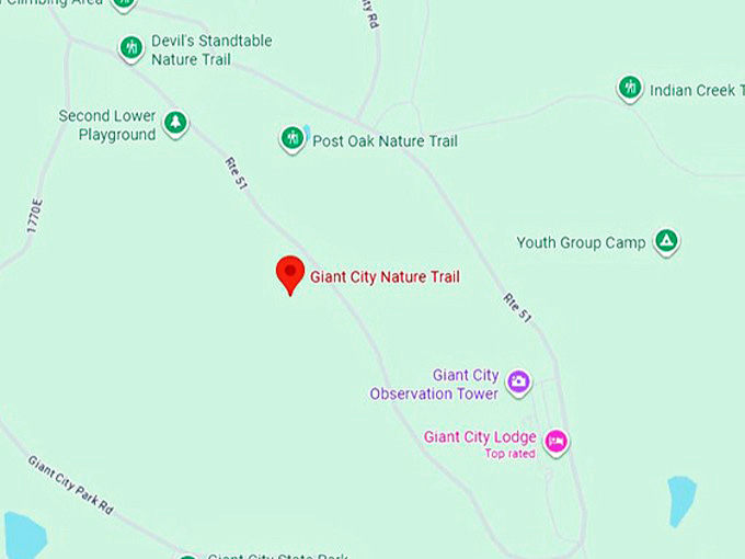 16. giant city nature trail map