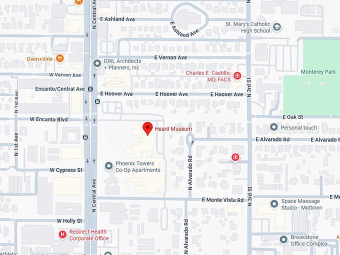 16. heard museum (phoenix, az) map