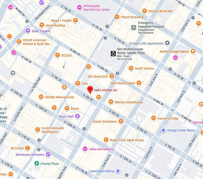 16. hell's kitchen inc. (minneapolis, mn) map