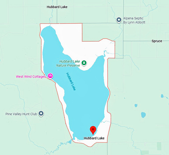 16. hubbard lake, michigan map
