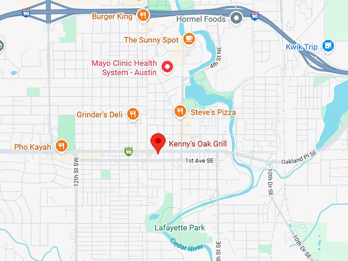 16. kenny's oak grill map