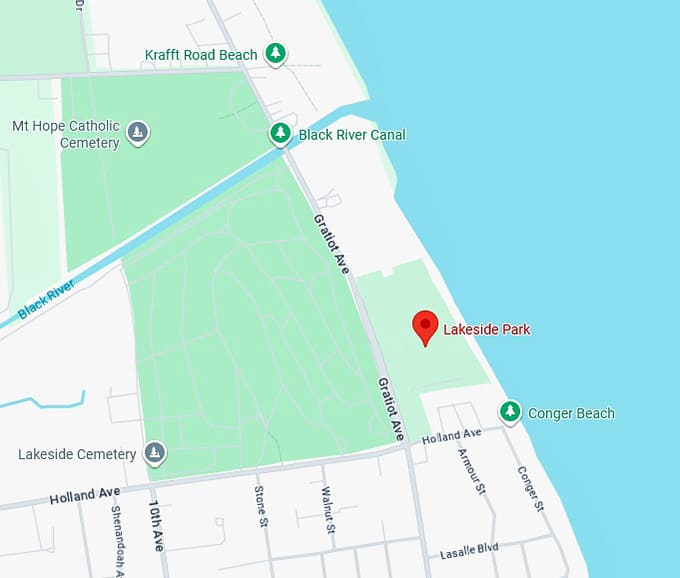 16. lakeside park (port huron, mi) map