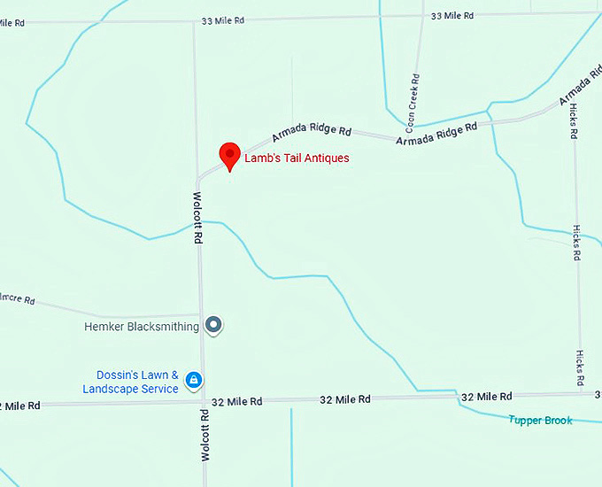 16. lamb's tail antiques map