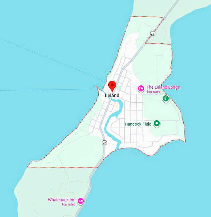 16. leland, mi map