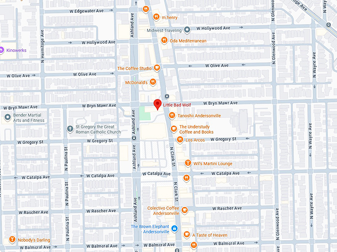 16. little bad wolf (chicago, il) map