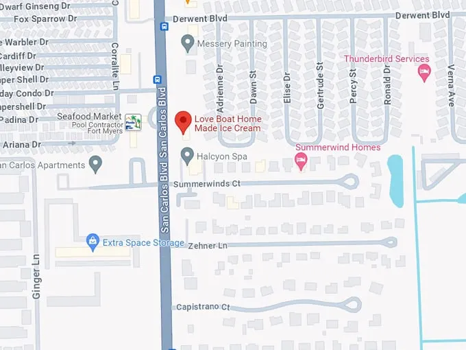 16. love boat home made ice cream map