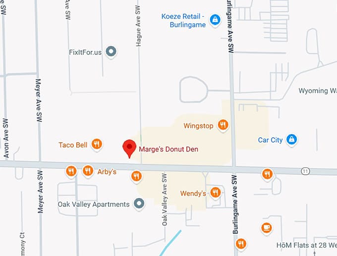 16. marge's donut den map