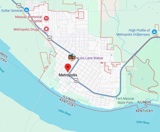 16. metropolis, illinois map