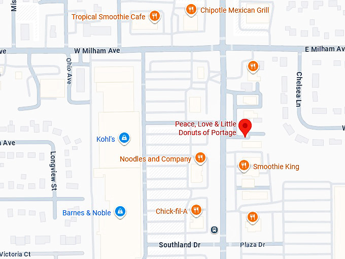 16. peace, love & little donuts of portage (portage, mi) map