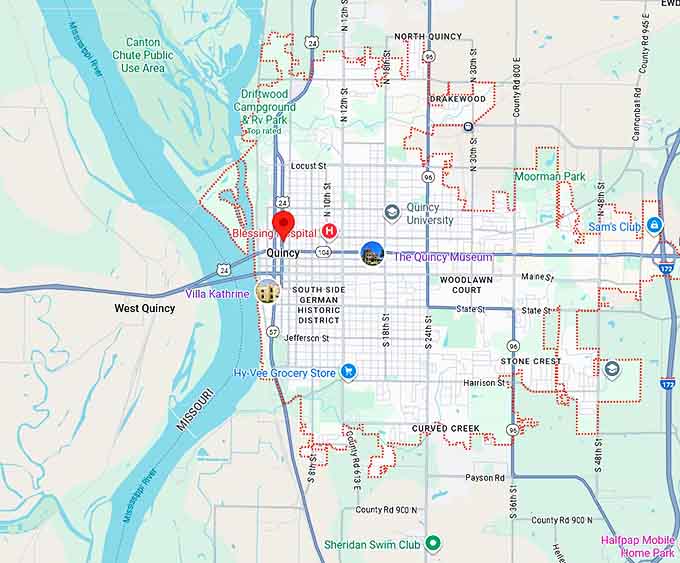 16. quincy, illinois map