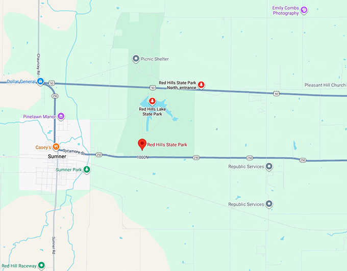 16. red hills state park in sumner, il map