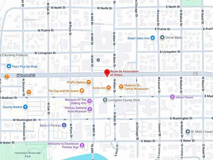 16. route 66 association of illinois (pontiac, il) map