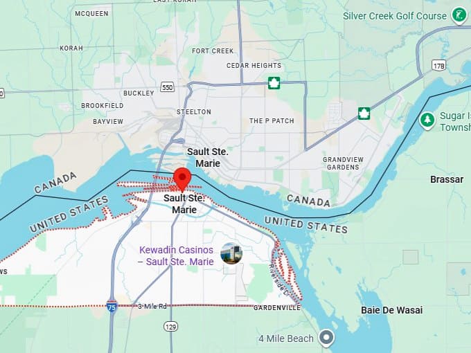 16. sault ste. marie, mi map