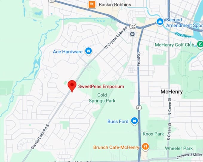 16. sweetpeas emporium (mchenry, il) map