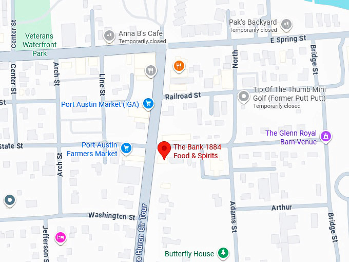 16. the bank 1884 food & spirits (port austin, mi) map