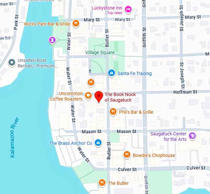 16. the book nook of saugatuck map