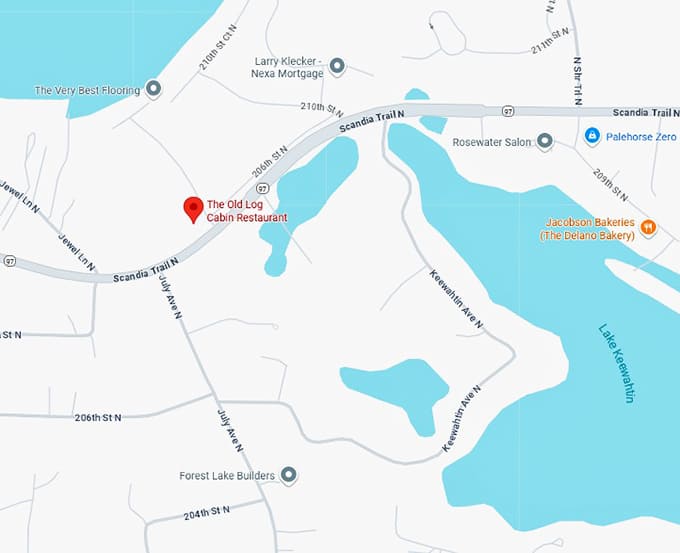 16. the old log cabin restaurant (forest lake, mn) map