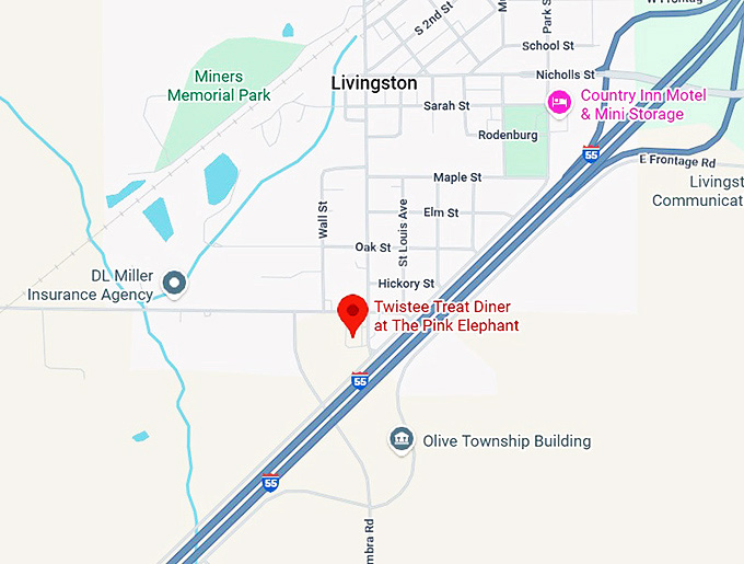 16. twistee treat diner at the pink elephant map