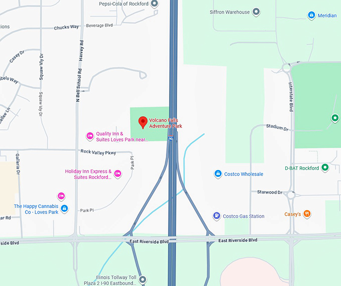 16. volcano falls adventure park (loves park, illinois) map