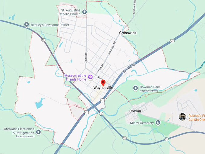 16. waynesville ohio map