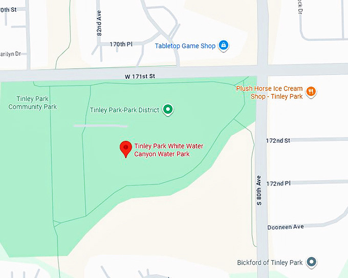 16. white water canyon water park (tinley park, il) map