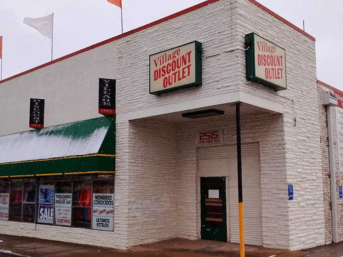 The unassuming exterior of Village Discount Outlet belies the treasure trove within &ndash; like finding a secret portal to bargain heaven.